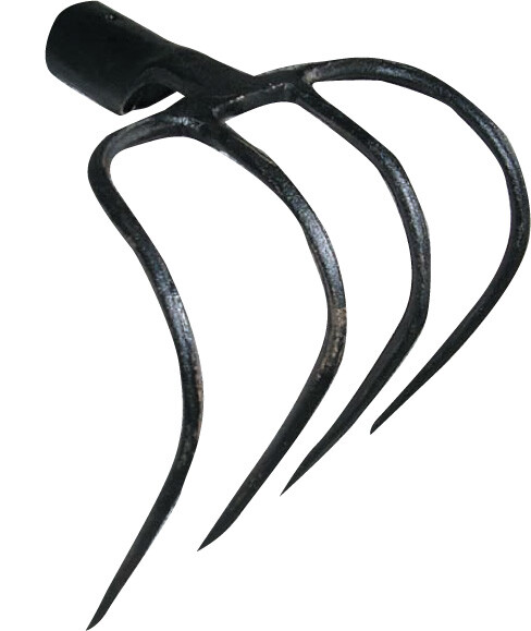 Pitchfork Pitchfork Curved Hay Rake a 4 Teeth Steel Forged Barn Stable ...