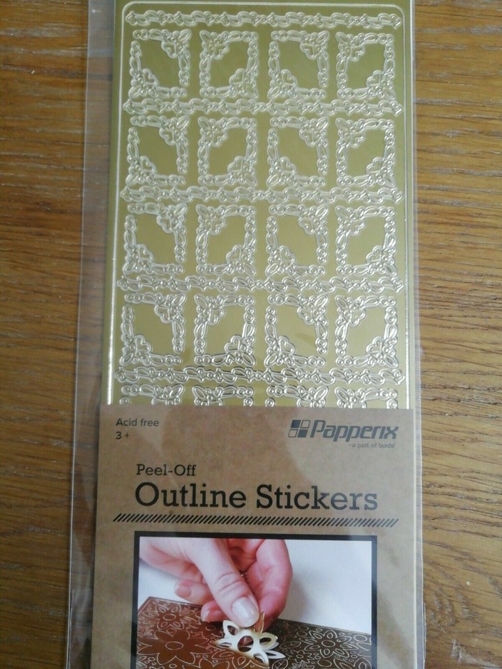 Gold Corners Card Making Peel Offs Scrapbooking | eBay