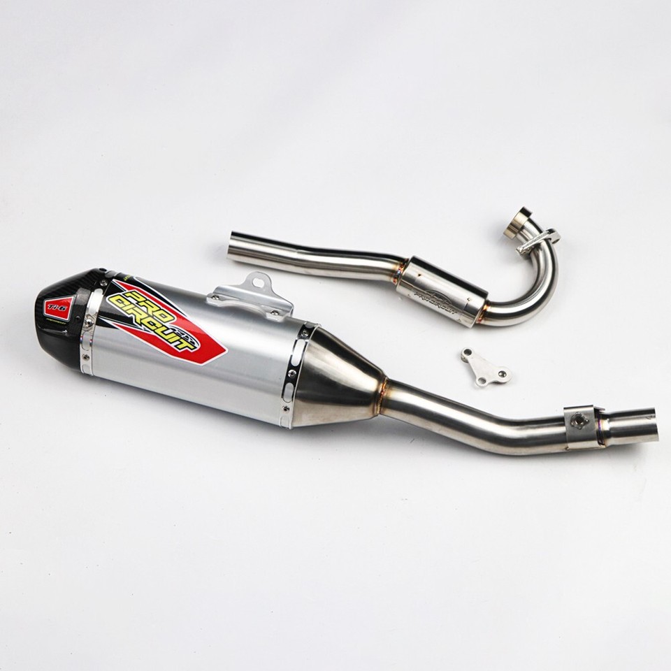 EXHAUST FULL SYSTEM STAINLESS PIPE BLACK CARBON FOR KAWASAKI KLX140R L ...