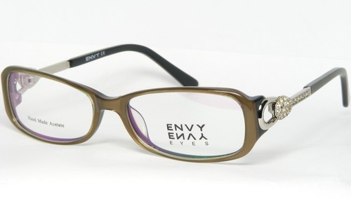 ENVY EN6009 C4 OLIVE UNIQUE EYEGLASSES GLASSES FRAME w/ Crystals 53-16 ...