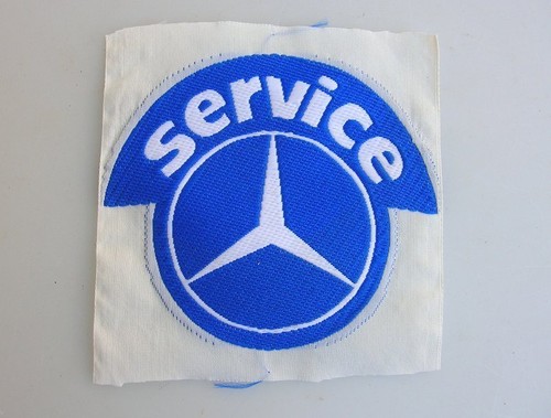 MERCEDES SERVICE - VINTAGE TAG CLOTH JACKET BADGE MB 190 200 300 500 ...