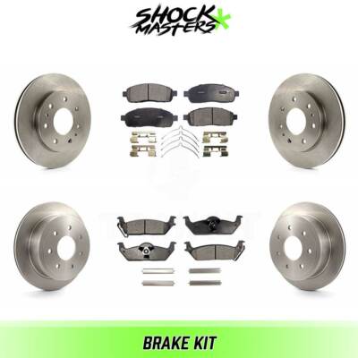 Front Rear Ceramic Brake Pads Rotors Kit for 2009 Ford F-150 7 Lug ...