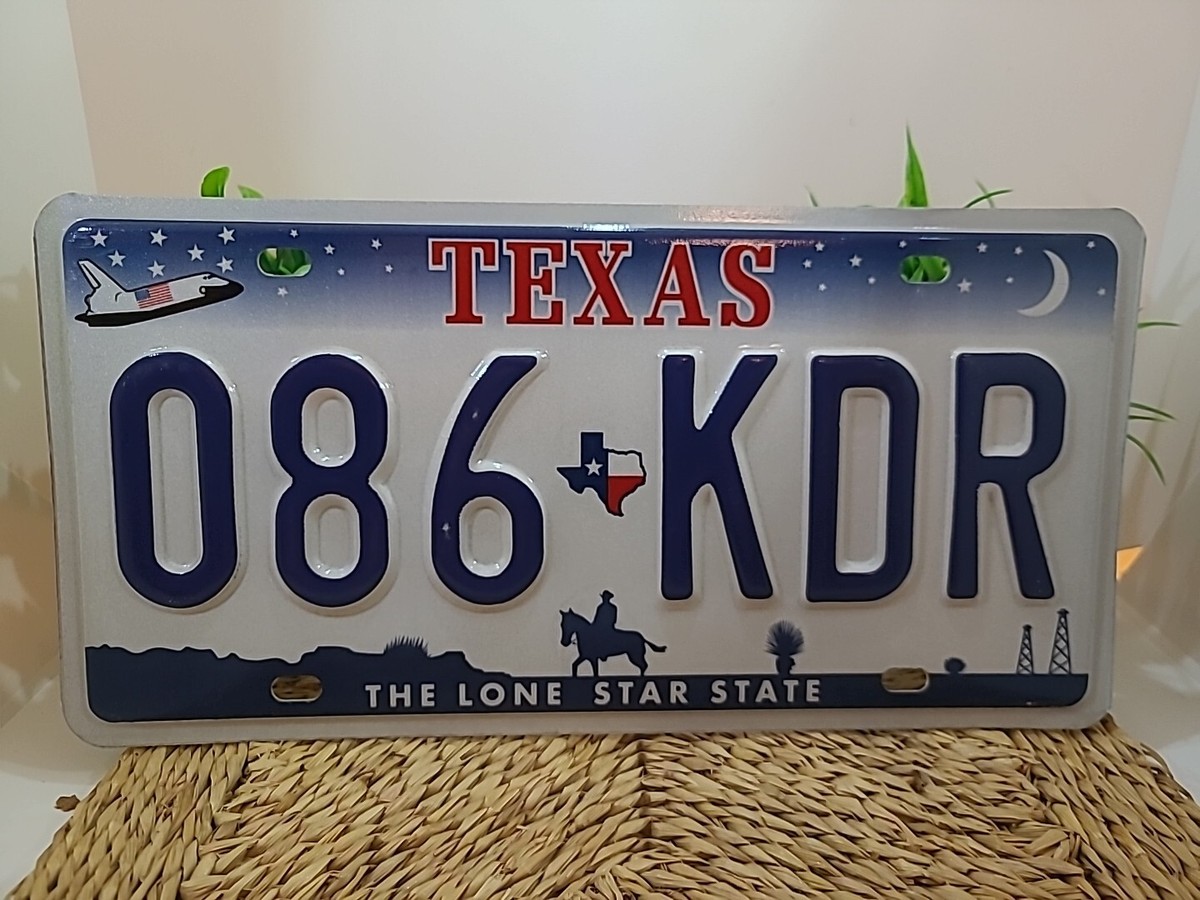 Space Shuttle License Plate Cartoon Space Rocket Ship Aluminum License