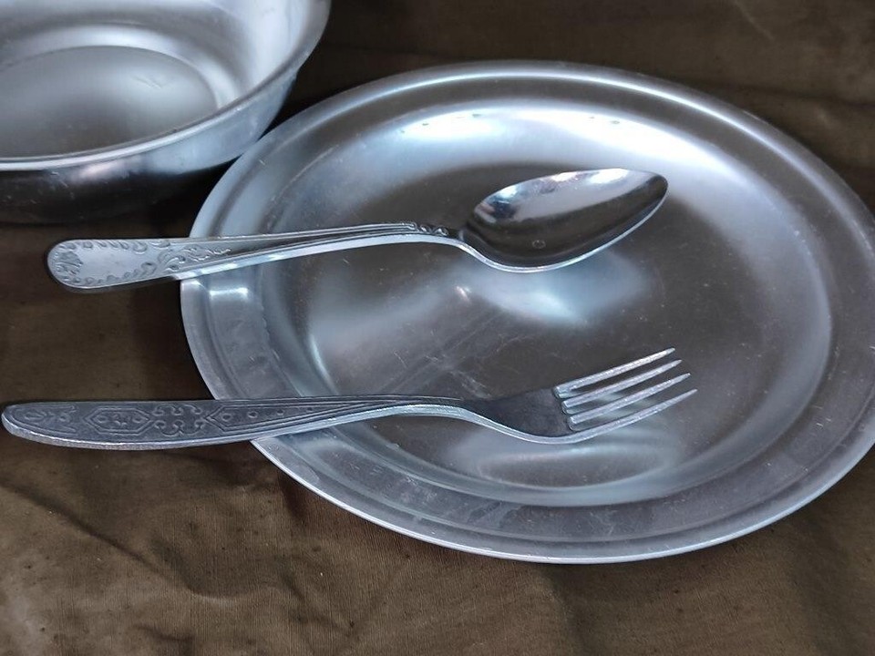 Soviet Russian USSR Army Soldier Military Aluminium Cookware Dishes Set ...