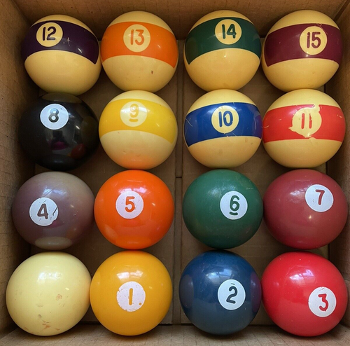 Vintage Complete Set of Billiard /Pool Balls | eBay