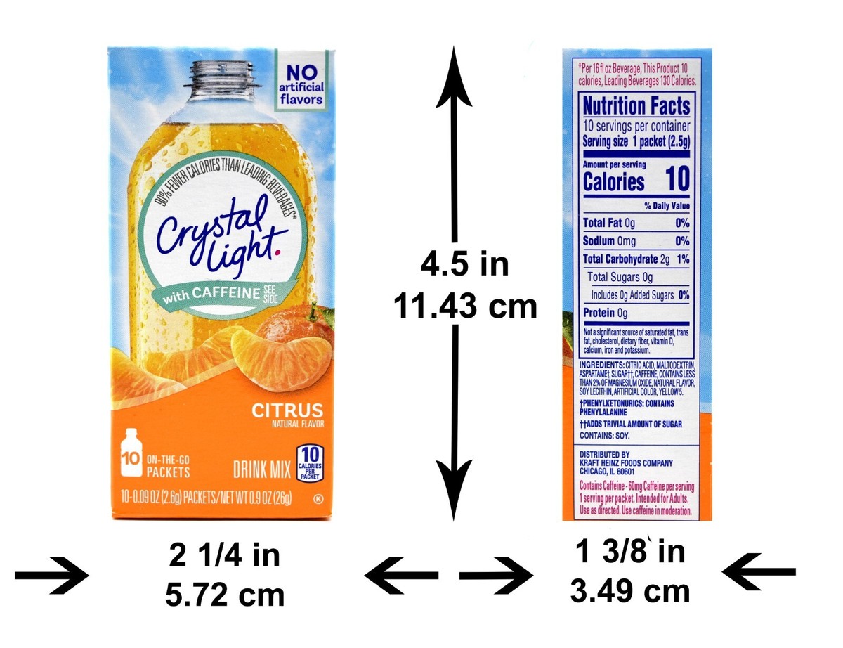 Low Calorie Drink Mix Crystal Light Classic Orange Drink Mix - 10 Quart ...
