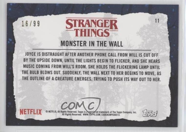 2019 Stranger Things Welcome To The Upside Down Orange 16/99 Joyce ...