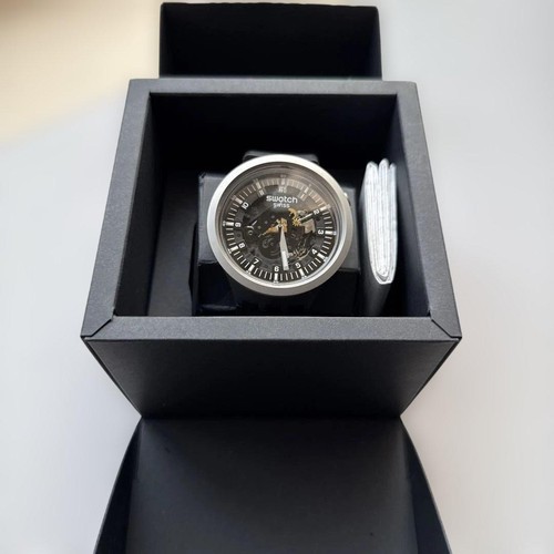 Swatch Watch Dark Irony Sb07S105 Black | eBay