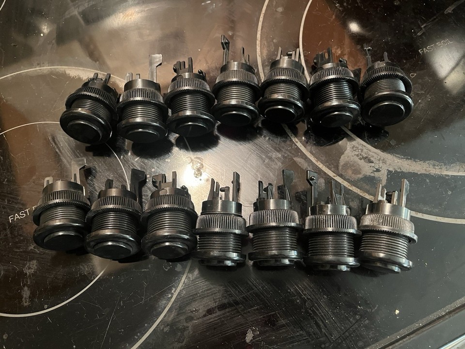 Arcade Video Game Black Microswitch Buttons With Locking Bolts | eBay