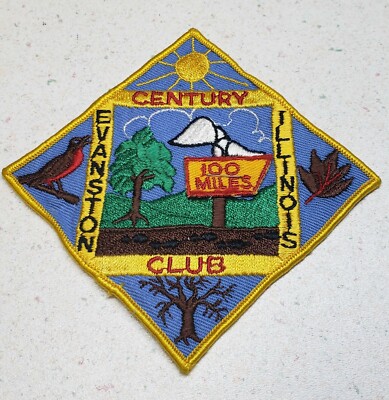 Vintage BSA Century Club 100 Miles Evanston Illinois Patch Boy Scouts ...