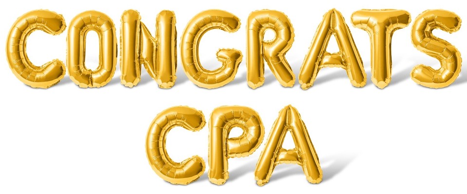 CONGRATS CPA Letter Balloon Banner - Graduation Day Party Supply ...