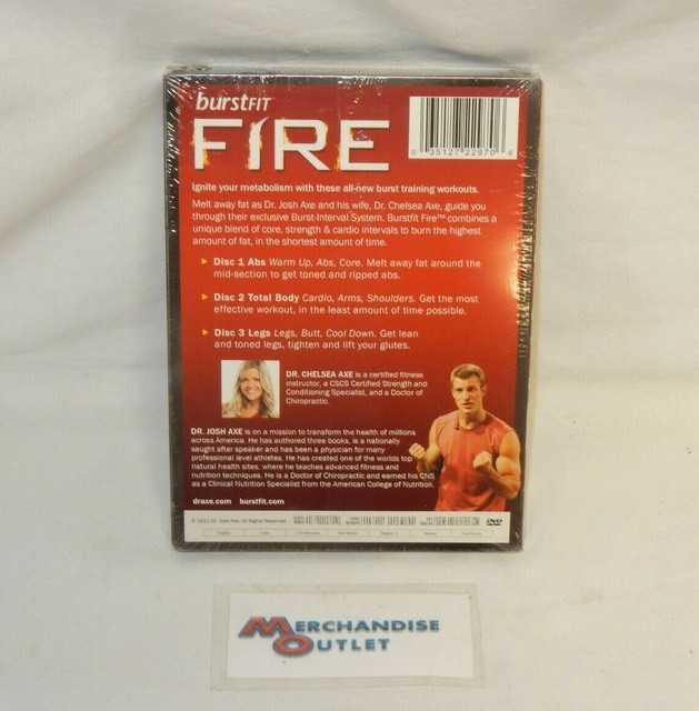 Burstfit Fire 30 Day Home Fitness Program 3 DVD Set Workout Dr. Josh ...