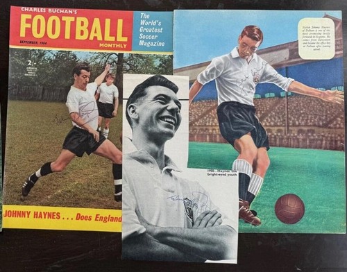 JOHNNY HAYNES signed 1950s 1960s Magazine Photo clippings x3 ENGLAND ...