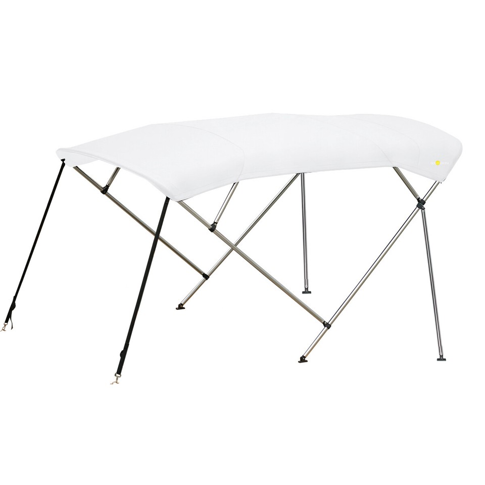 BIMINI TOP 4 Bow Boat Cover 8ft Long With Rear Poles | eBay