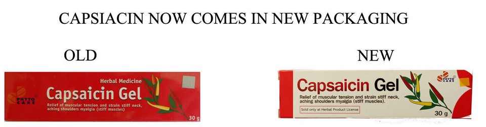 Capsaicin Gel Myalgia Muscle Arthritis Joint Pain Relief Cream 1x30g ...