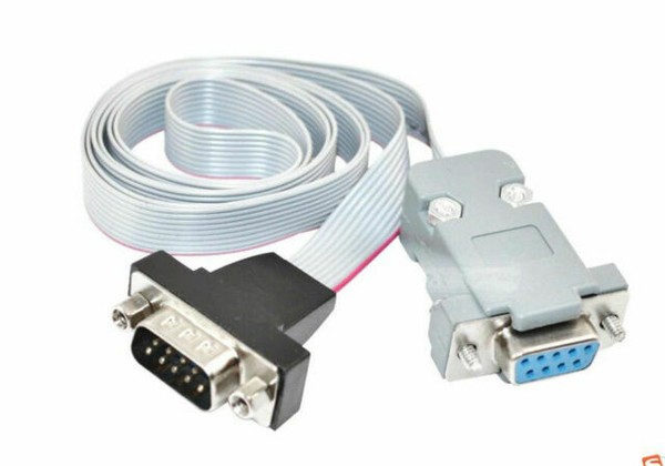 50cm Serial Port Ribbon Db9 9 Pin Male to Female Panel Mount Internal ...