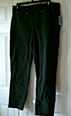 Ladies Plus Velour Pants Black Size 1X Laura Scott No Gap NWT | eBay
