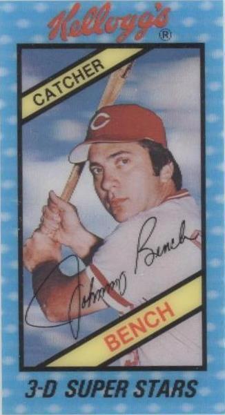 1980 Kellogg's 3-D Super Stars - Johnny Bench #52 for sale online | eBay
