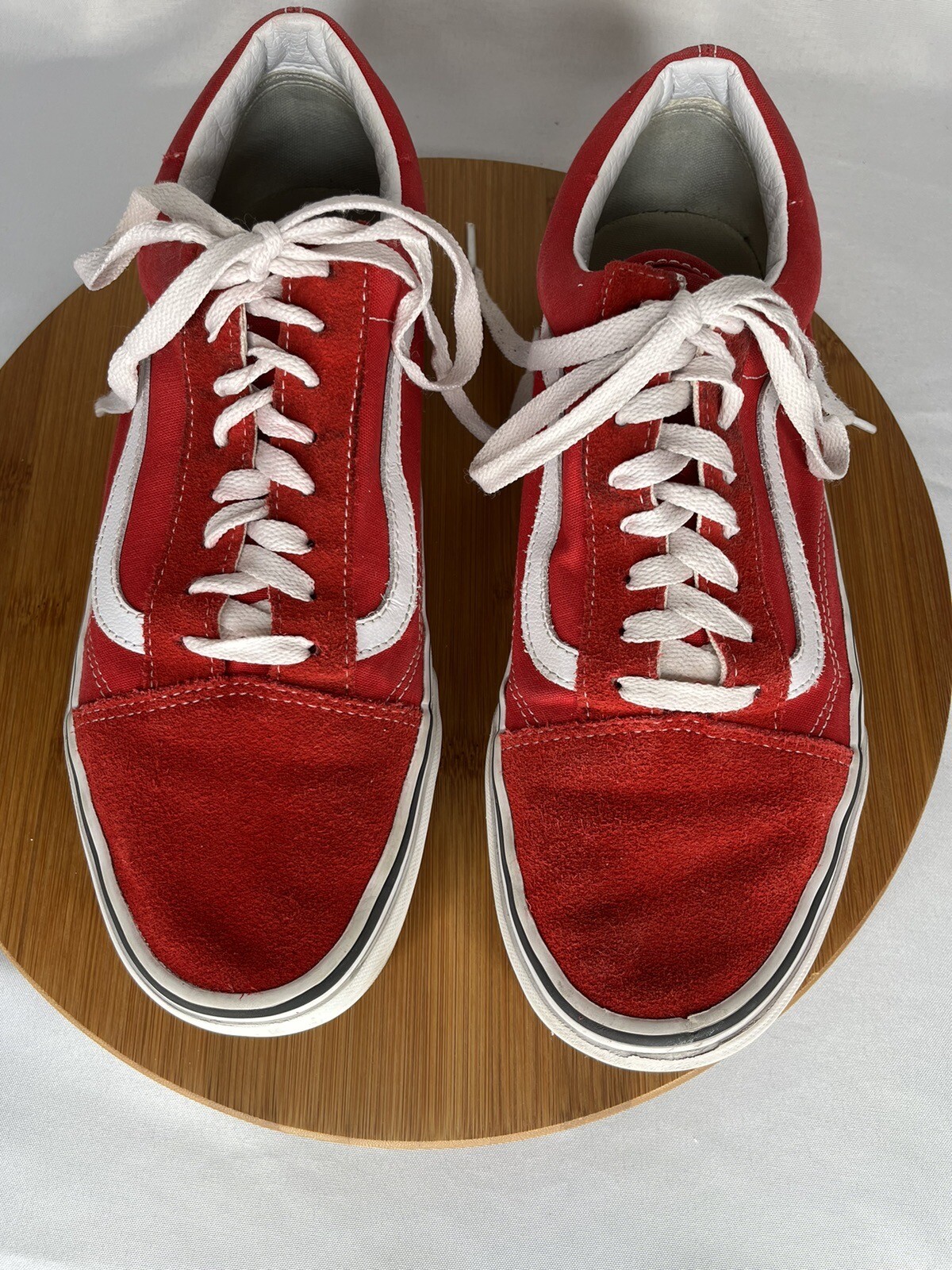 Vans Off The Wall Red White Suede Casual Sneakers 751505 Mens 10.5 Low ...