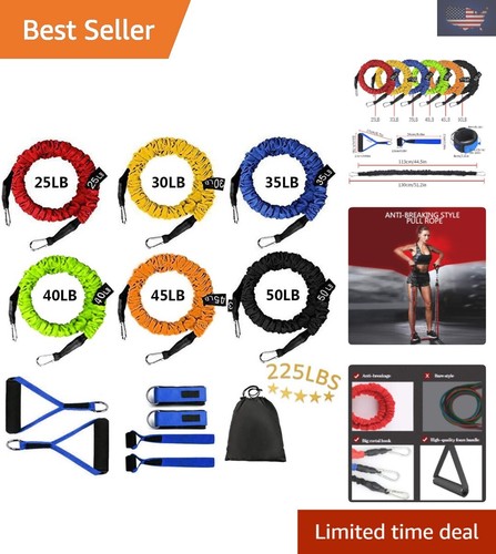Resistance Band with Handle, Exercise Bands with Handles, Ideal for ...