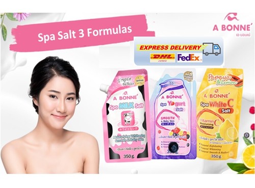 5 X 350g. A Bonne' Spa Salt Milk Yogurt White C Whitening Body Scrub ...