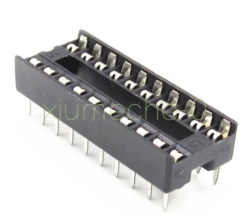 20PCS DIP 20pin IC Socket Adaptor Solder Type Socket Pitch Dual Wipe ...