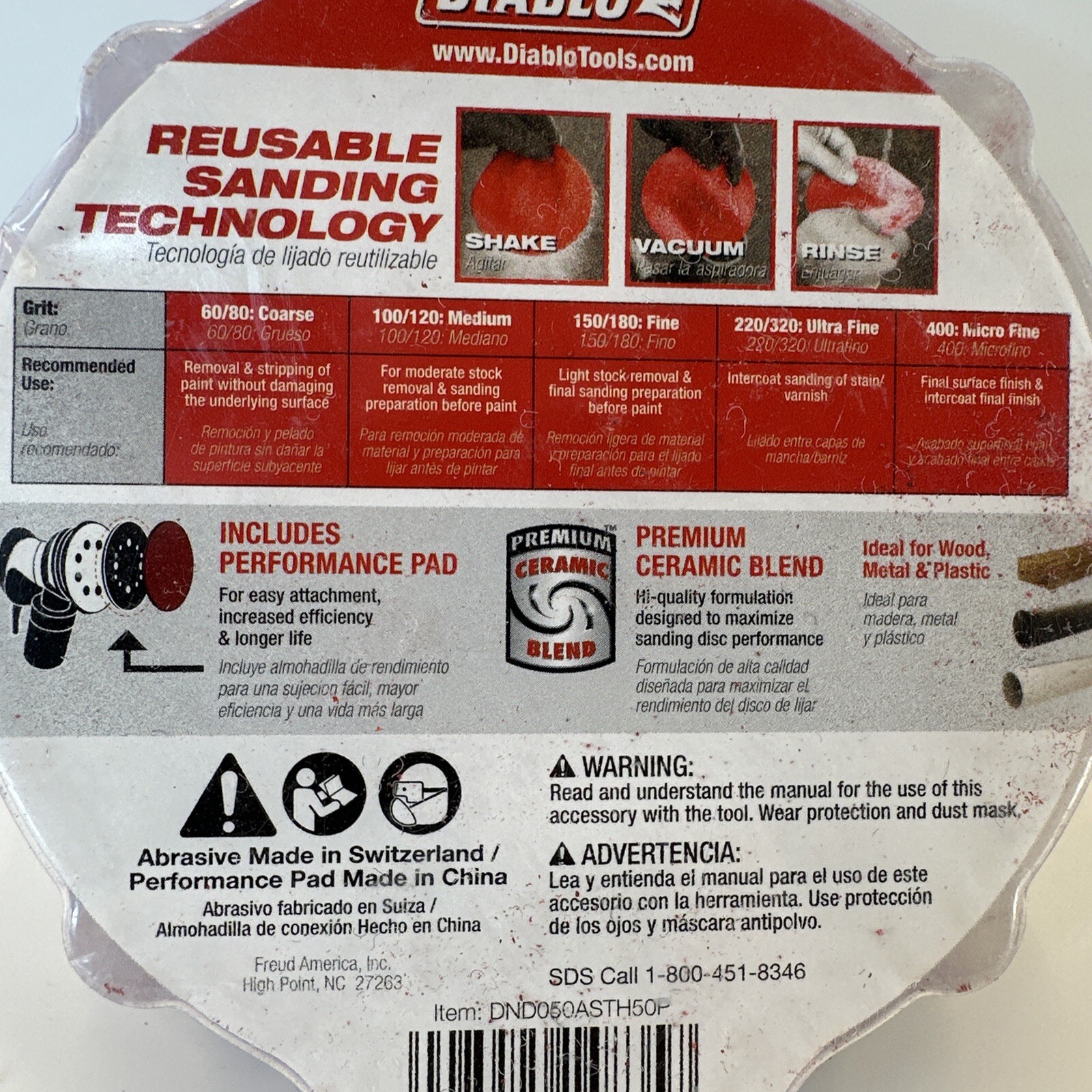 Sanding Discs DIABLO 5 - 5" SandNet Hook & Loop, 150 Grit, 60-Pack ...