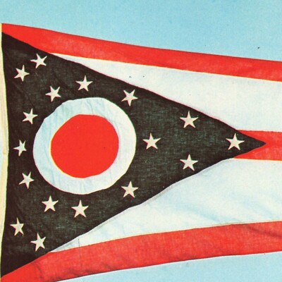 Ohio State Flag Columbus OH Buckeyes Seal Triangle Unused Ephemera ...