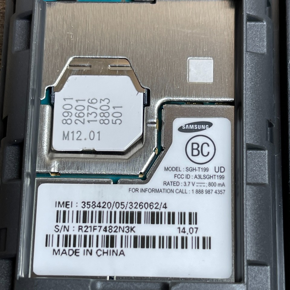 Samsung SGH-T199 Black Bluetooth Single SIM Single Core T-Mobile 3G ...