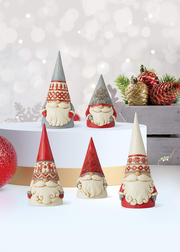 Jim Shore Heartwood Creek Nordic Noel Floral Hat Gnome Yule Tomte ...