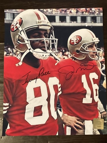 Joe Montana , Jerry Rice Autographed ”49ers” Signed 8x10 Photo, COA ...