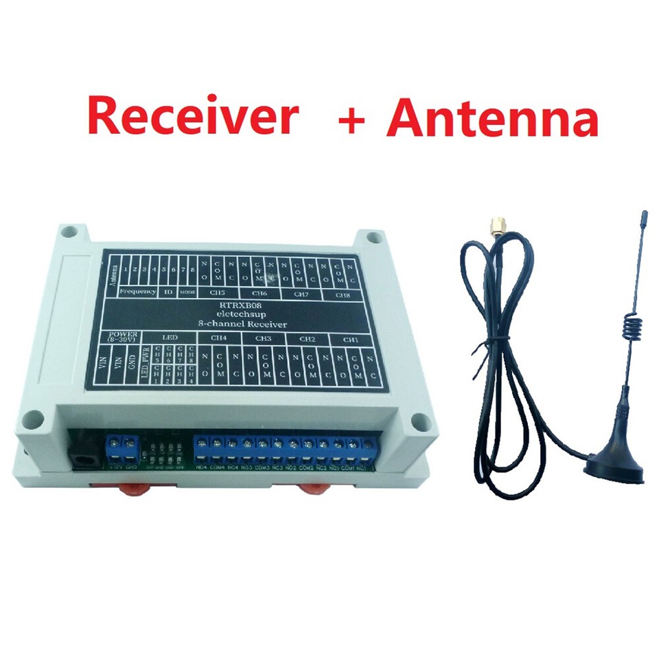 8 CH 433MHz Lora Remote Control Point-Point Feedback Wireless IO Relay ...