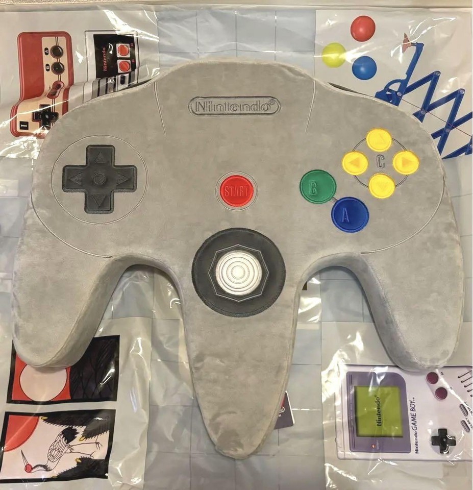 Nintendo Museum Limited Nintendo 64 Controller Plush toy Big Cushion ...