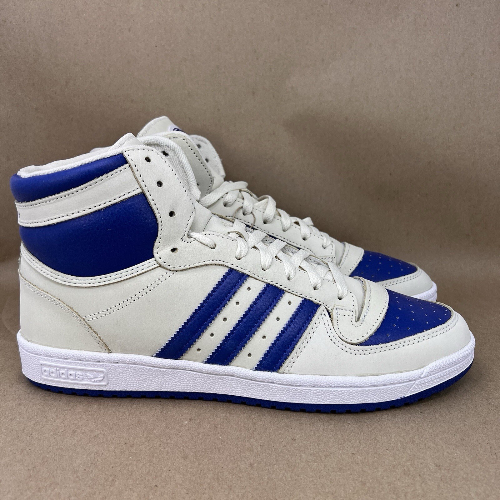 Adidas Originals Top Ten RB Basketball Shoes White Blue Men’s Size 12
