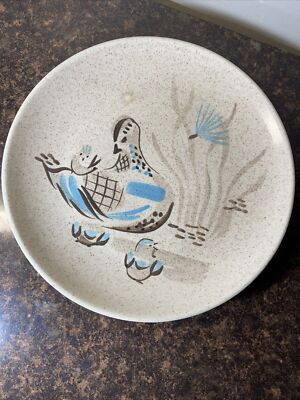 Red Wing Pottery Bob White Quail 11" Dinner Plate Hand Painted USA | eBay