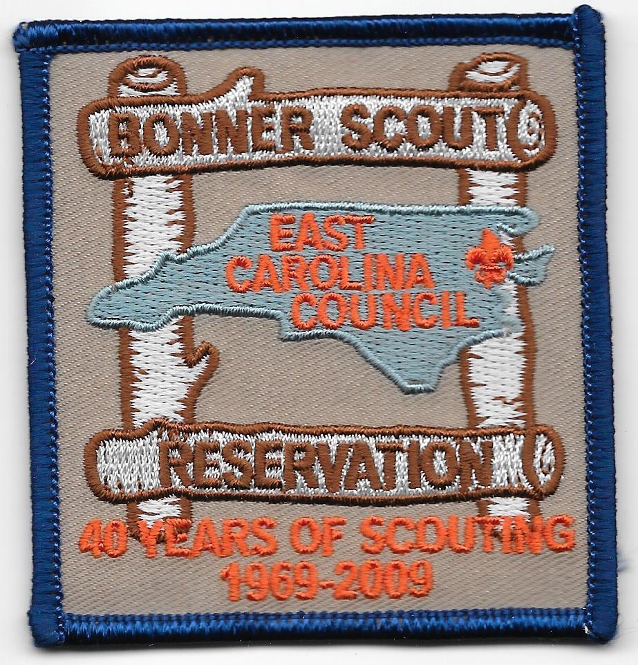 2009 Bonner Reservation Camp Patch East Carolina Council RIGHT TWILL ...