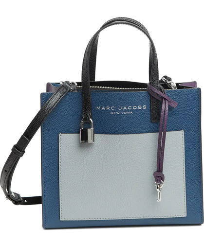 Marc Jacobs Mini Grind Colorblock Leather Crossbody Tote Bag Satchel ...