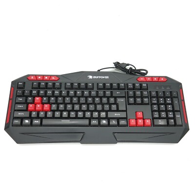 iBUYPOWER Ares E1 USB Wired Gaming Keyboard - Spill Resistant, Black ...