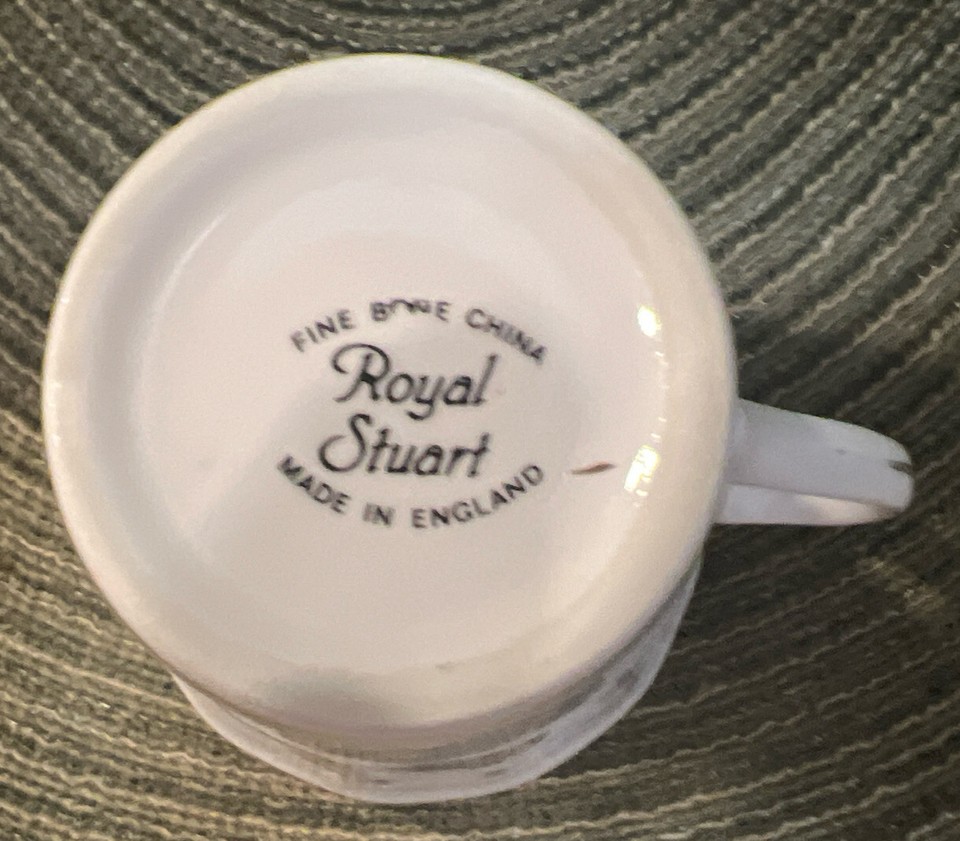 Royal Stuart Fine Bone China Ribbed Mug Floral Blue Flowers Crafted ...