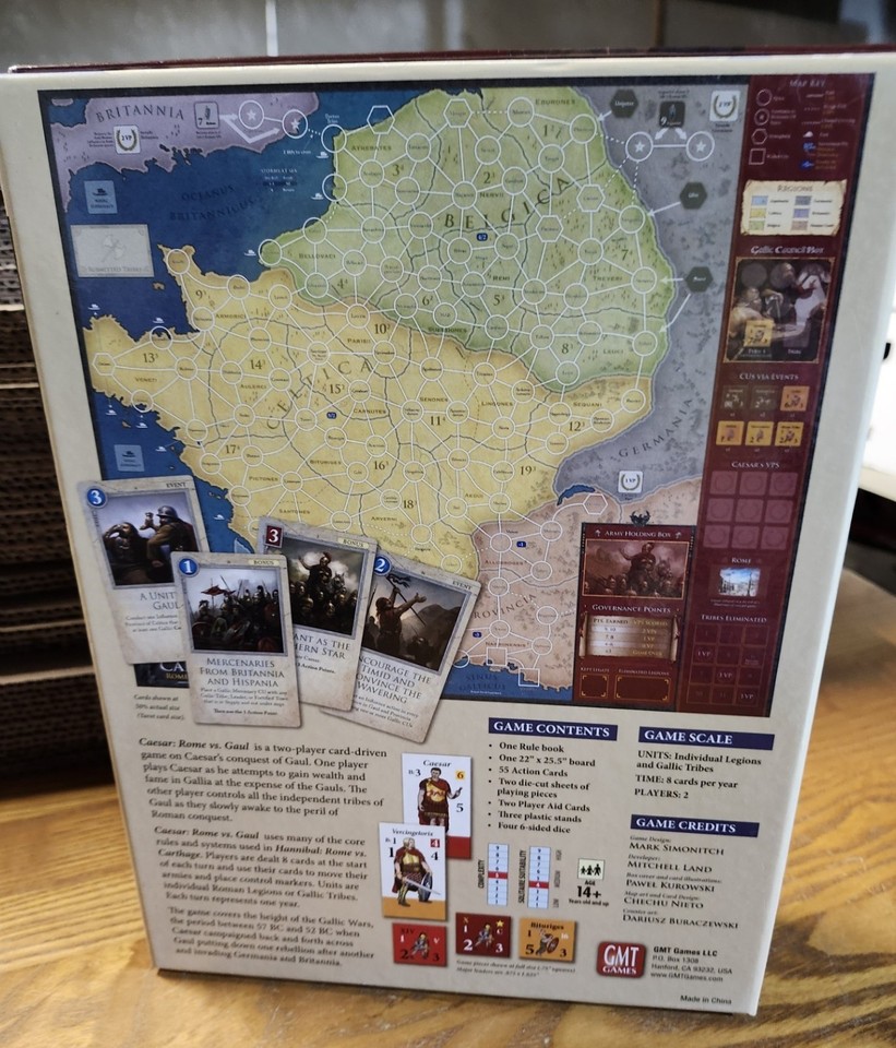 Brand New MINT GMT Games CAESAR: ROME VS. GAUL Board Game (2020) Open ...