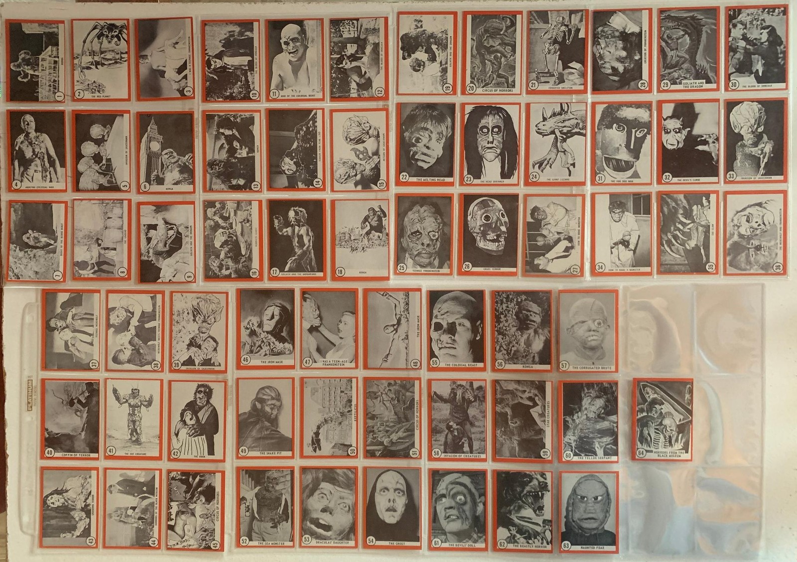 Vintage 1963 Rosan Famous Monsters of Filmland Trading Cards | eBay