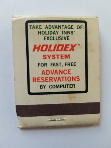 Vintage Matchbook Holiday Inn Holidex System Thermopolis Wyoming ...