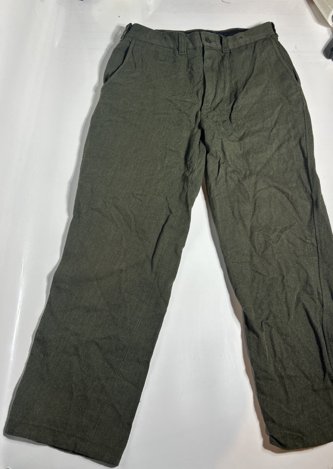VTG Mens FILSON Green 100% Mackinaw Virgin Wool Field Cargo Pants USA ...