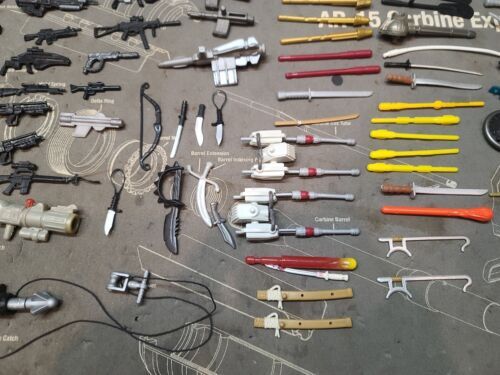 Lot Of 95 Vintage Action Figure Star Wars GI Guns Missiles Weapons 80s ...