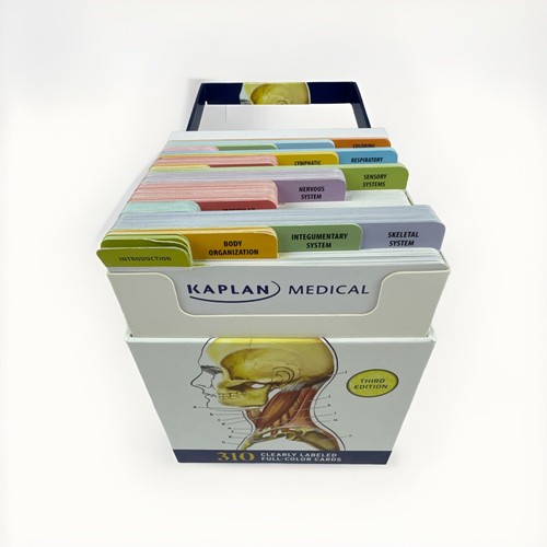 KAPLAN Medical Anatomy Flashcards 310 Full Color Cards 3rd Edition MSRP ...