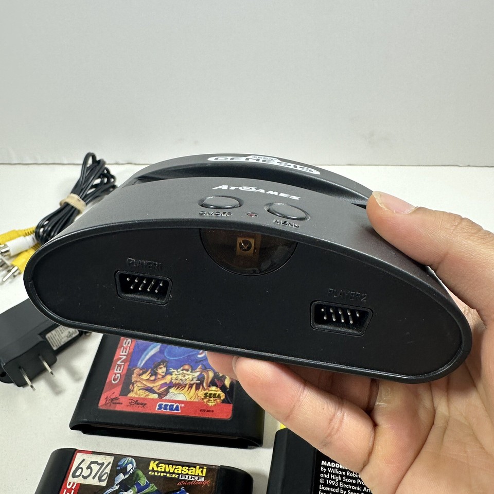AtGames Sega Genesis Classic Mini Game Console With 3 Games & Chords ...