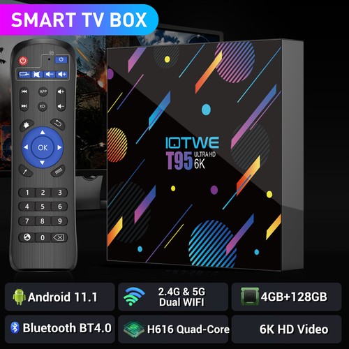 2023 NEW T95 Android Smart TV BOX WiFi 4K/6K HD Media Player Quad Core ...