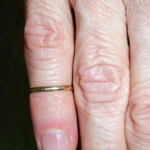 Vtg 2mm 10K Solid Yellow Gold Plain Mid Knuckle Digit Joint Ring Women ...