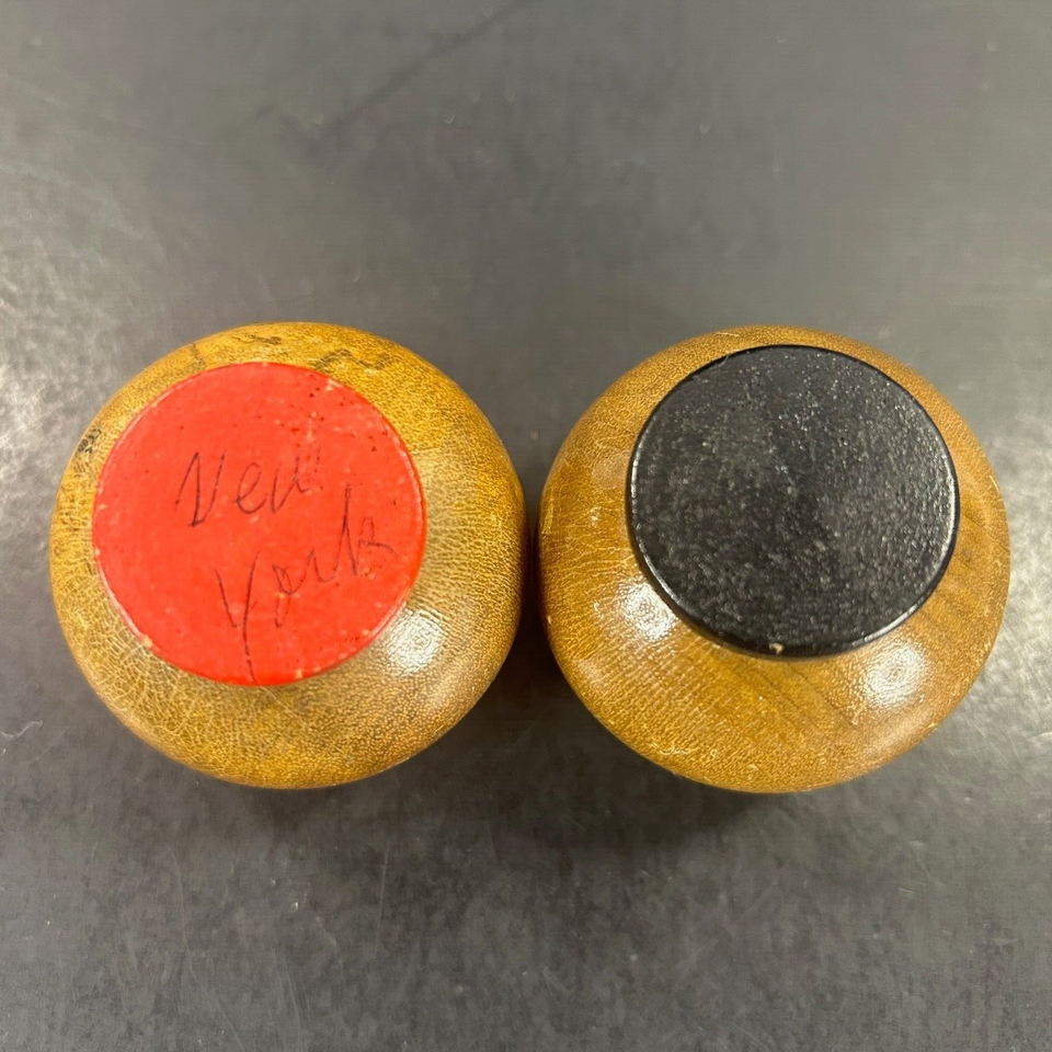 Simple Myrtlewood Ball Salt & Pepper Shakers Hand Made | eBay