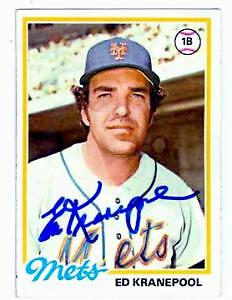 Ed Kranepool autographed baseball card (New York Mets) 1978 Topps #49 ...